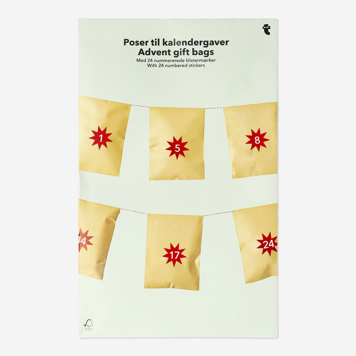 advent-gift-bags-with-24-numbered-stickers-party-flying-tiger ...