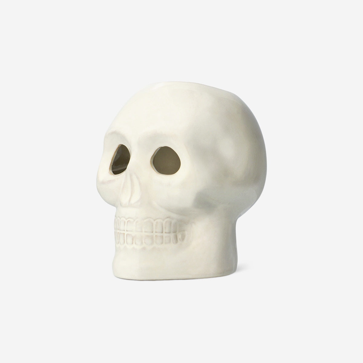 Ceramic skull LED candle holder - 17 cm | Flying Tiger Copenhagen