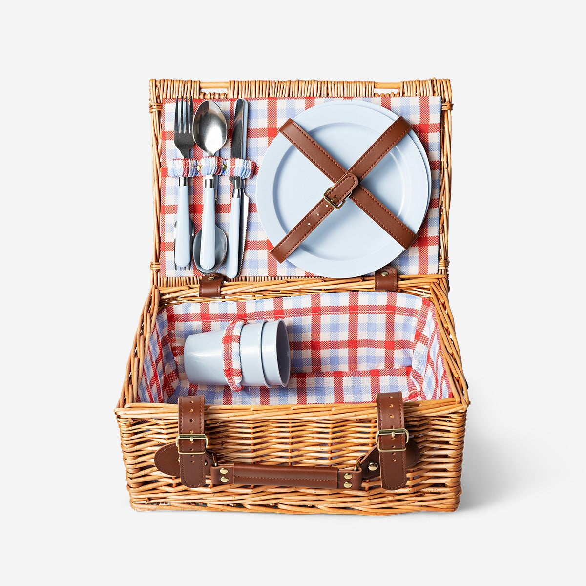 Picnic Set for 2 with Woven Basket | Outdoor Dining Essentials – Flying ...
