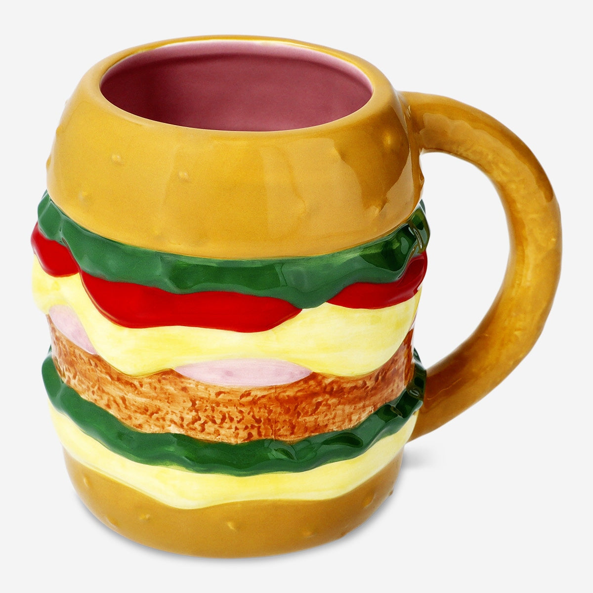 Burger-Shaped Mug – Fun 500ml Ceramic Cup | Unique Kitchen Gift ...