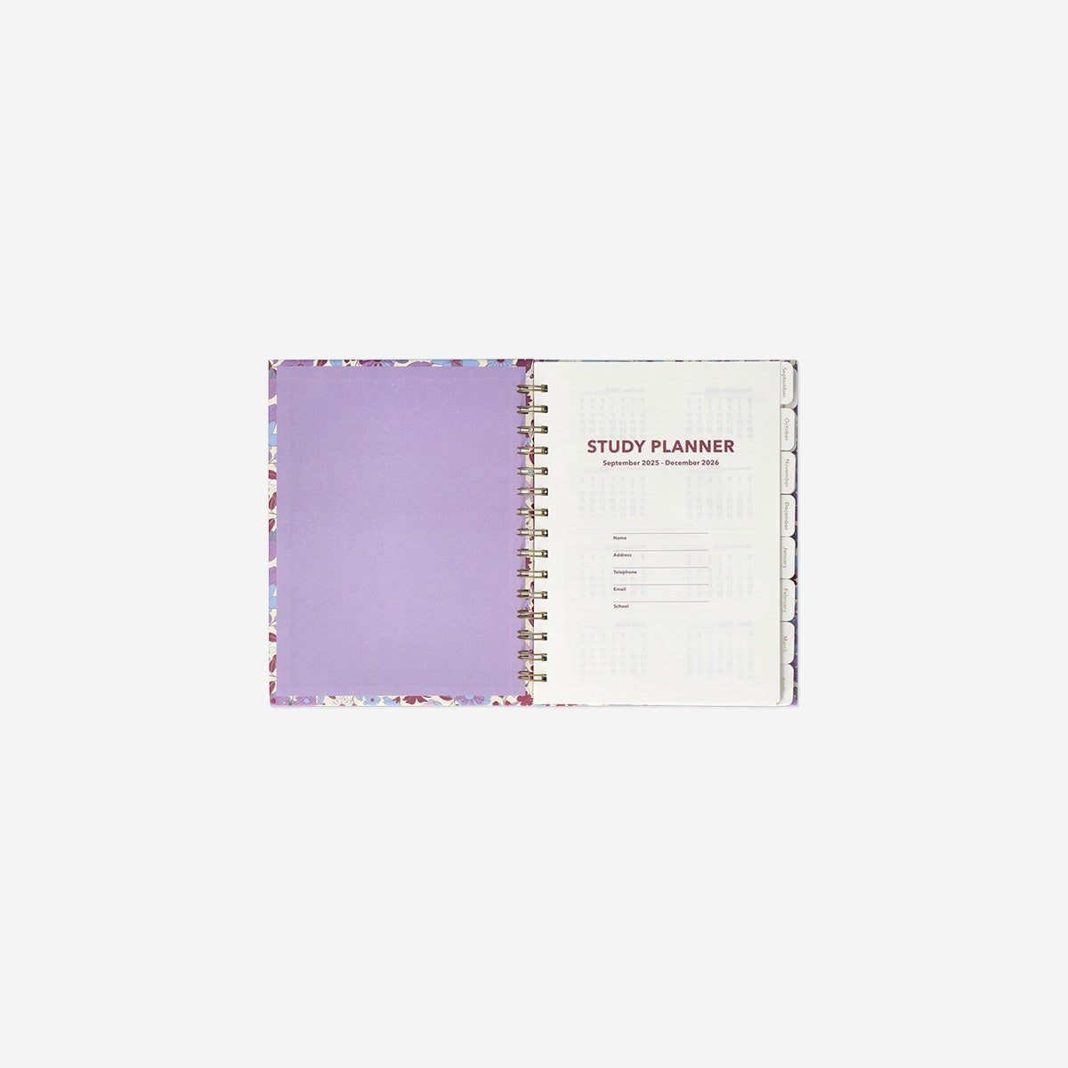 Floral Study Planner 2025-2026 | Stylish Academic Planner – Flying ...