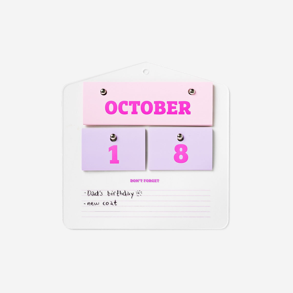 Eeuwigdurende acryl wandkalender | Flying Tiger Copenhagen