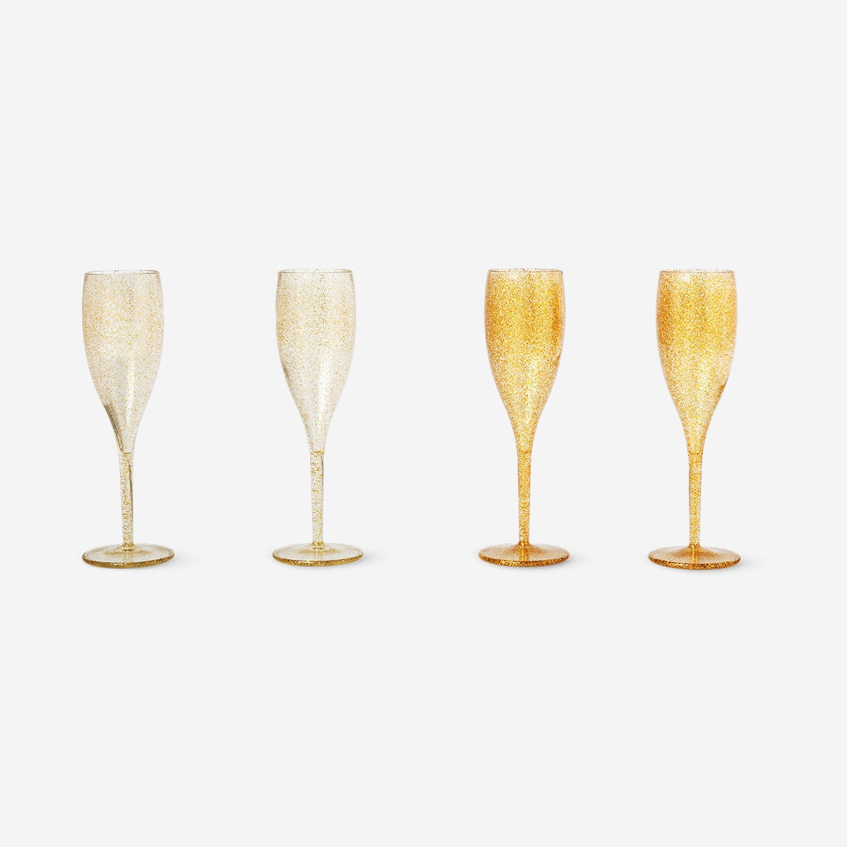 Gold champagne flutes - 4 pcs – Flying Tiger Copenhagen