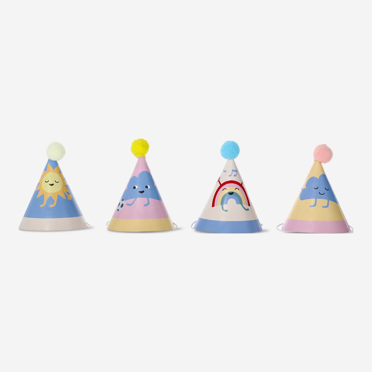 Cardboard Party Hats Set of 4 – Fun Kids' Celebration Gear – Flying ...