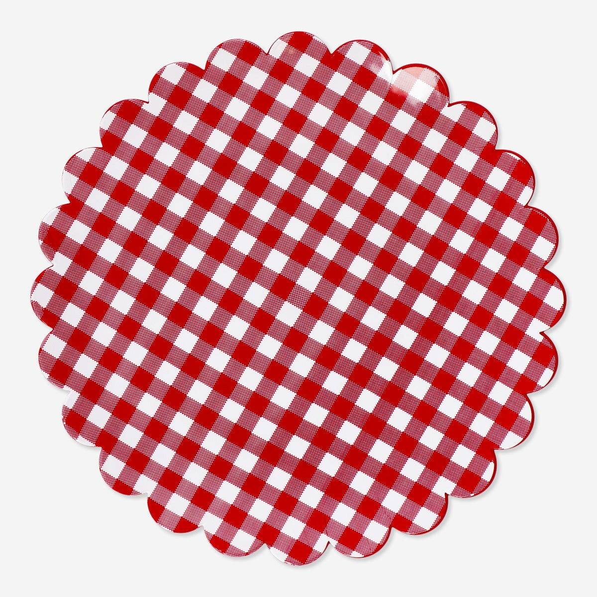 Red Checkered Plastic Plates – Set of 4 | Table Decorations – Flying ...