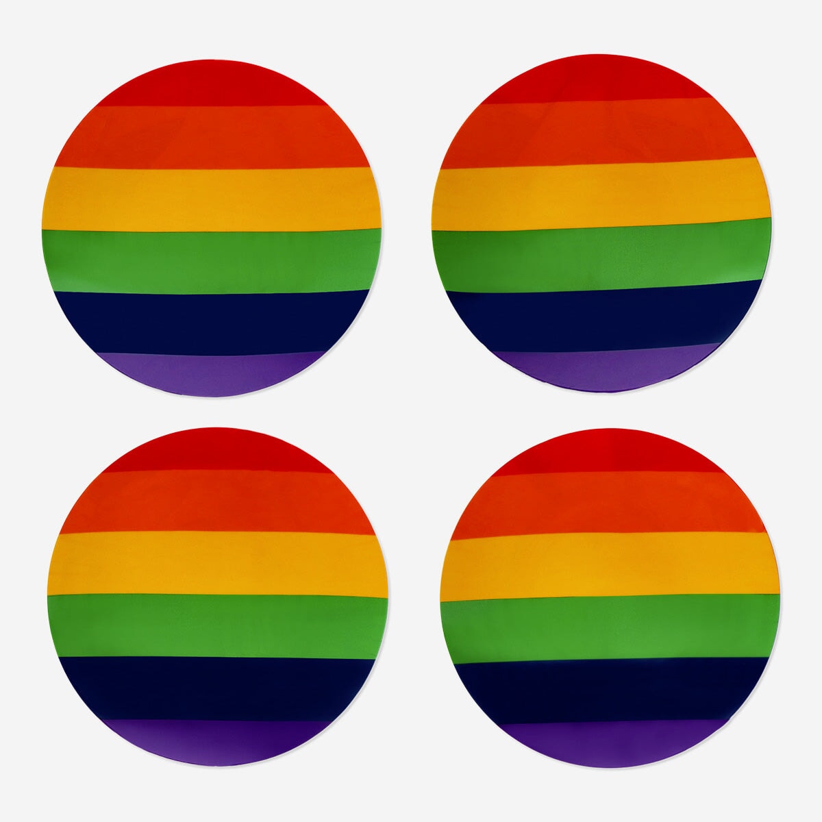 Rainbow Reusable Plastic Plates Set – 21cm | Table Decorations | Flying ...