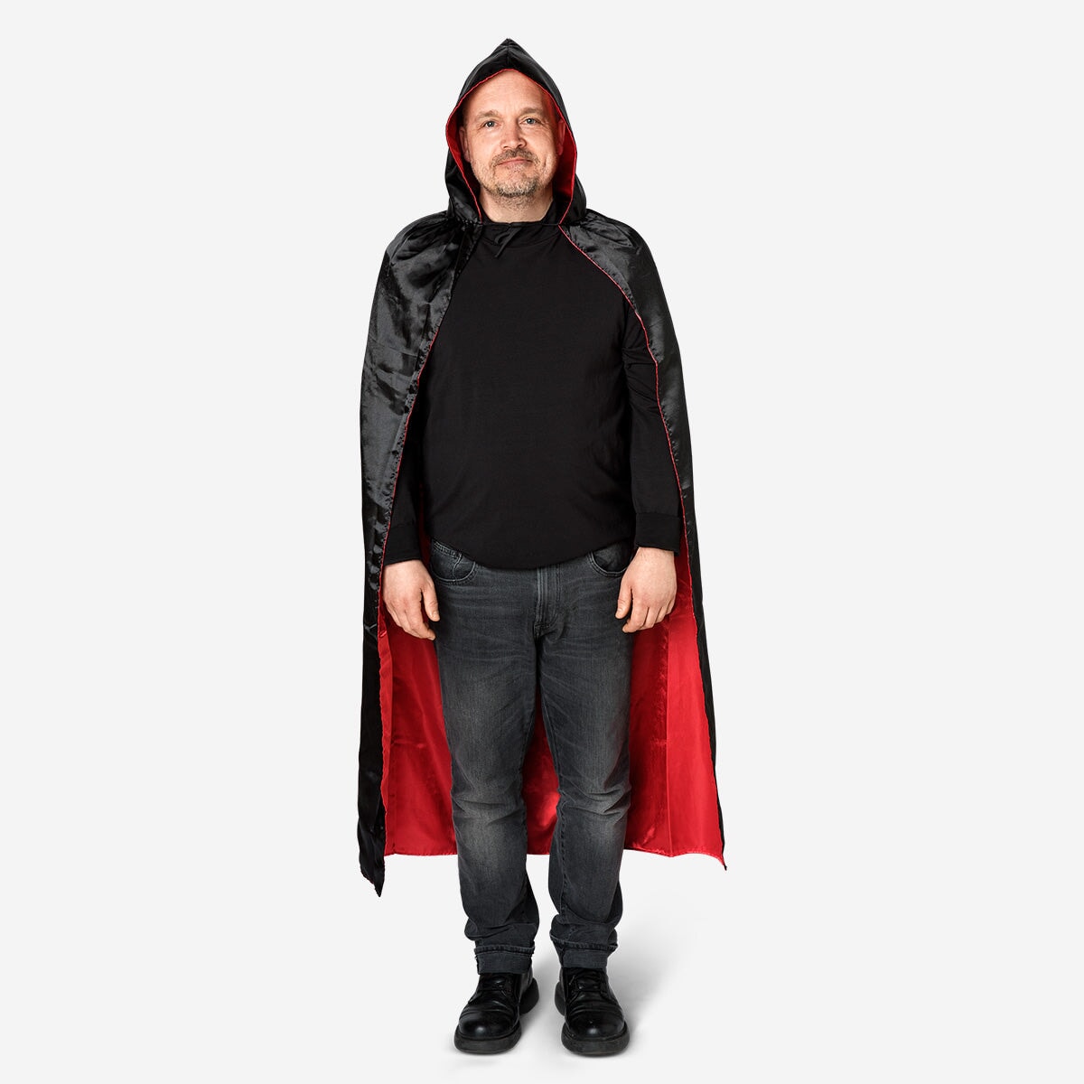 Reversible Halloween Cape for Adults – Red & Black Costume Accessory ...