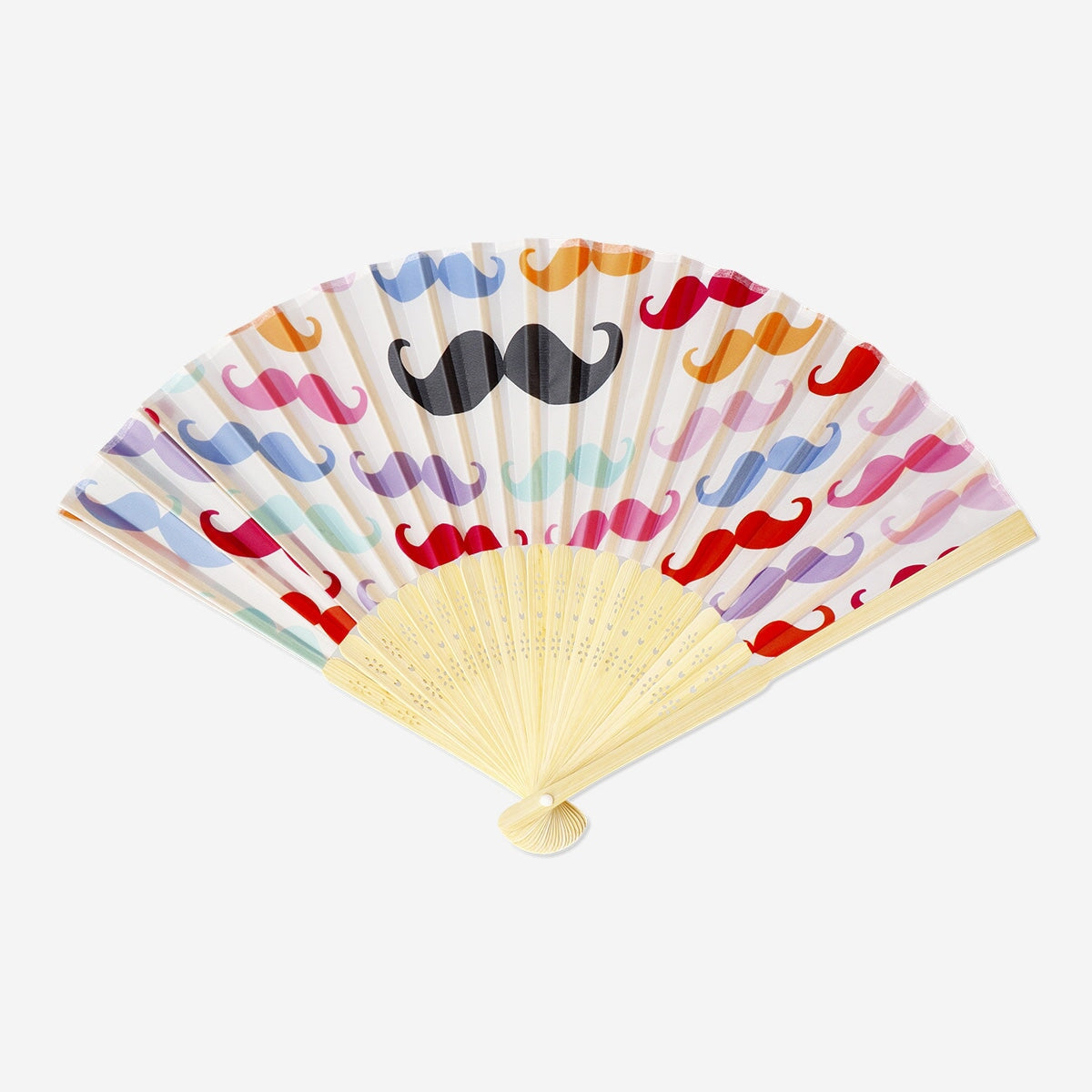 Mustache Foldable Fan – Vibrant Summer Accessory | Adult Gifts – Flying ...
