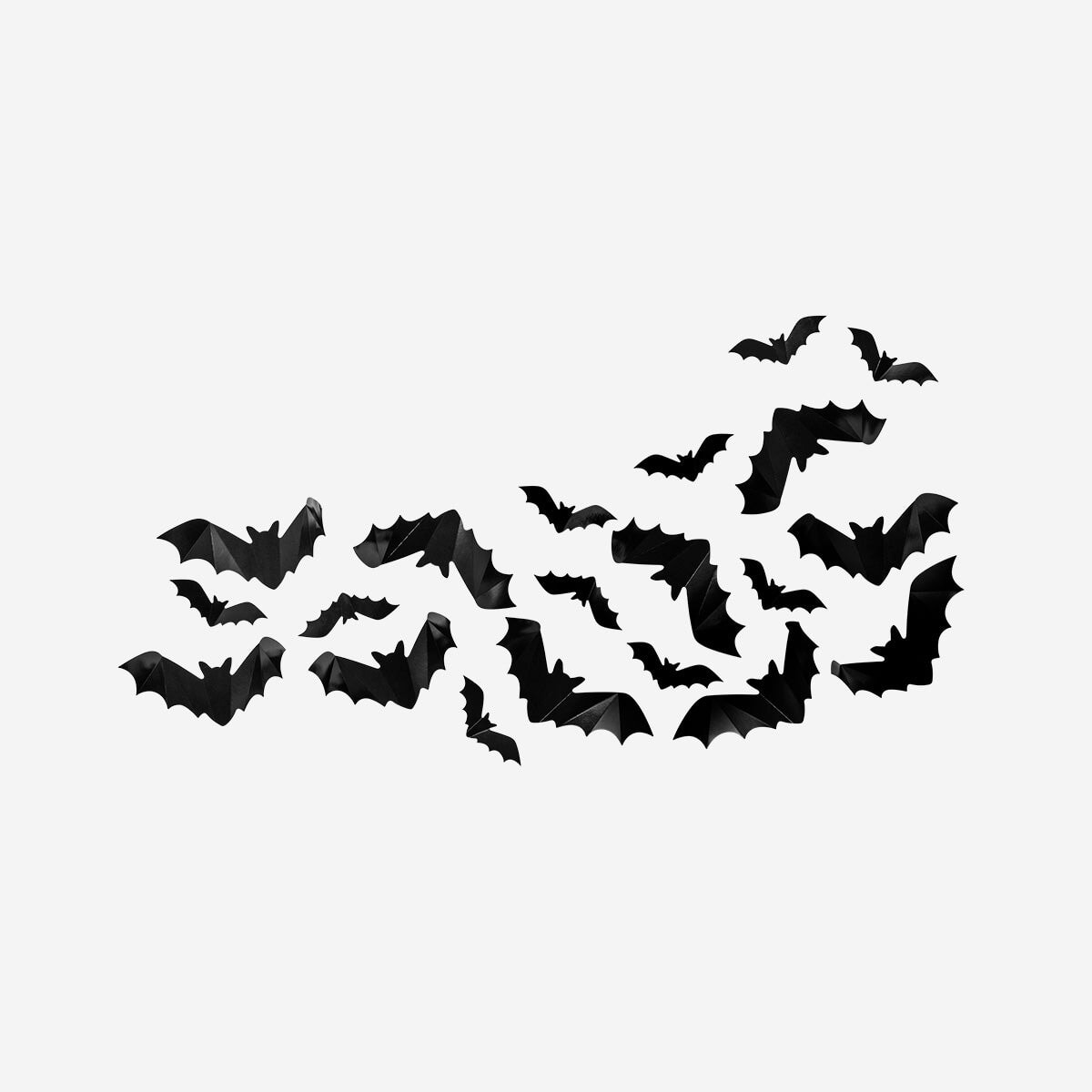 Black Cardboard Decoration Bats – Spooky Party Decor Set – Flying Tiger ...
