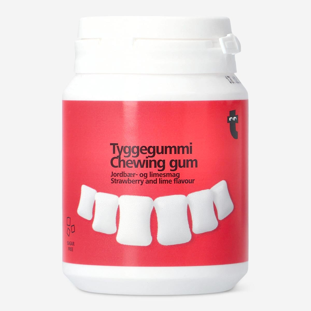 Sockerfritt tuggummi - Jordgubbar & lime | uppfriskande godis – Flying ...