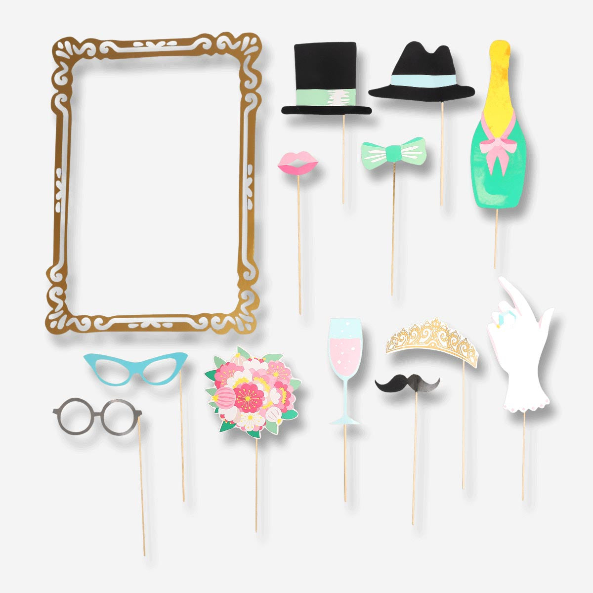 Ensemble d'accessoires de photomaton en carton amusant | Accessoires de ...