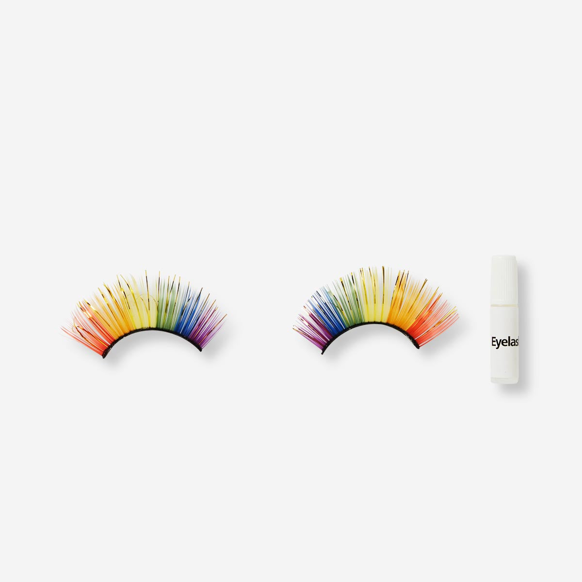 Vibrant Rainbow Artificial Eyelashes | Bold Eye Makeup Statement ...