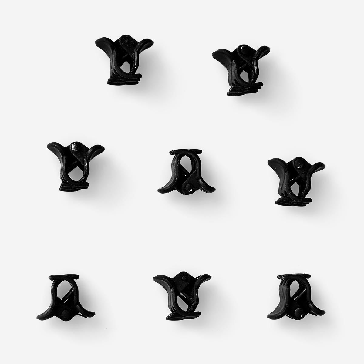 Black Hair Clips 8 pcs – Stylish Recycled Plastic Hair Accessories ...