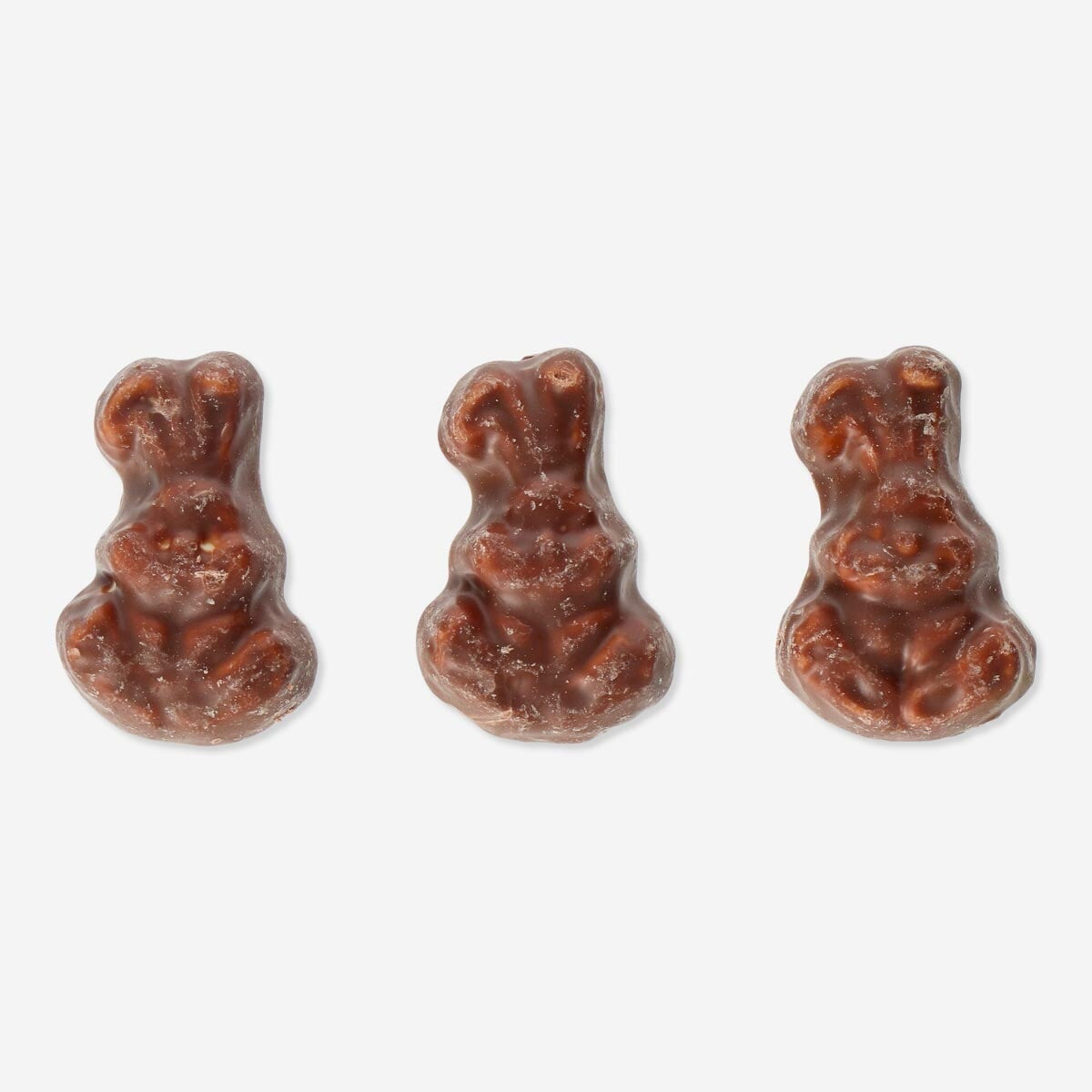 Marshmallow rabbits. Milk chocolate and banana flavour
