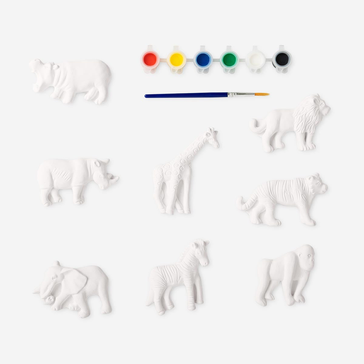 Paint-your-own animals. 8 pcs | Flying Tiger Copenhagen