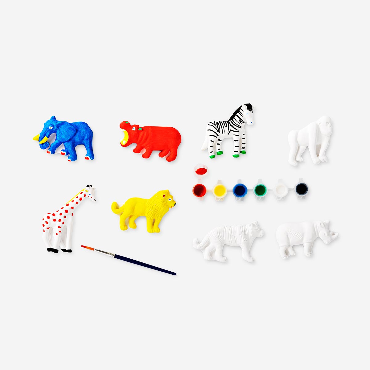 Paint-your-own animals. 8 pcs | Flying Tiger Copenhagen