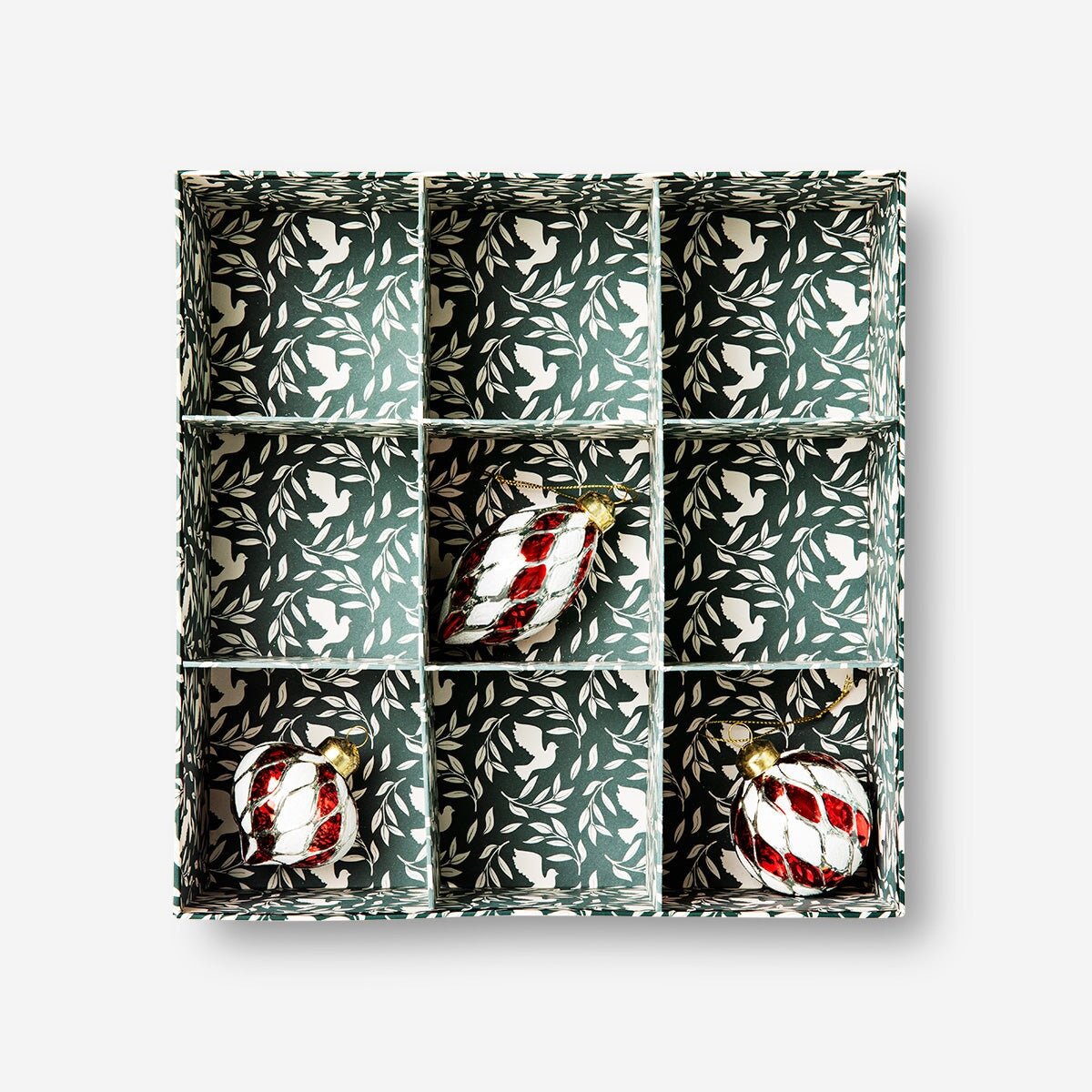Bauble Storage Box – Green Paper for Christmas Decor | Flying Tiger ...