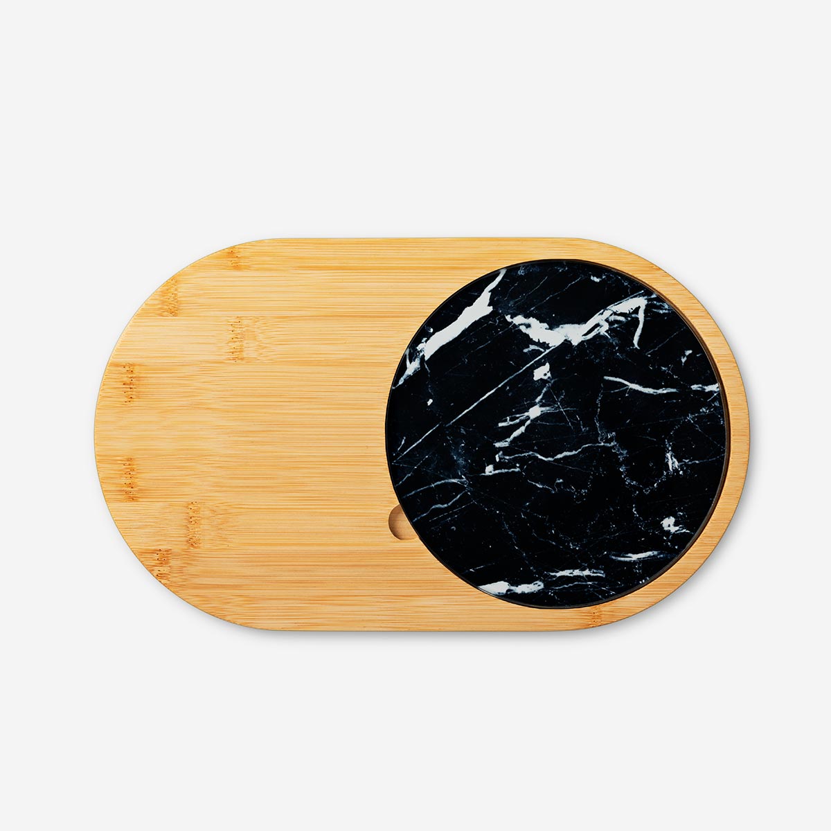 Bamboo Serving Plate with Marble Glass | Housewarming Gifts – Flying ...