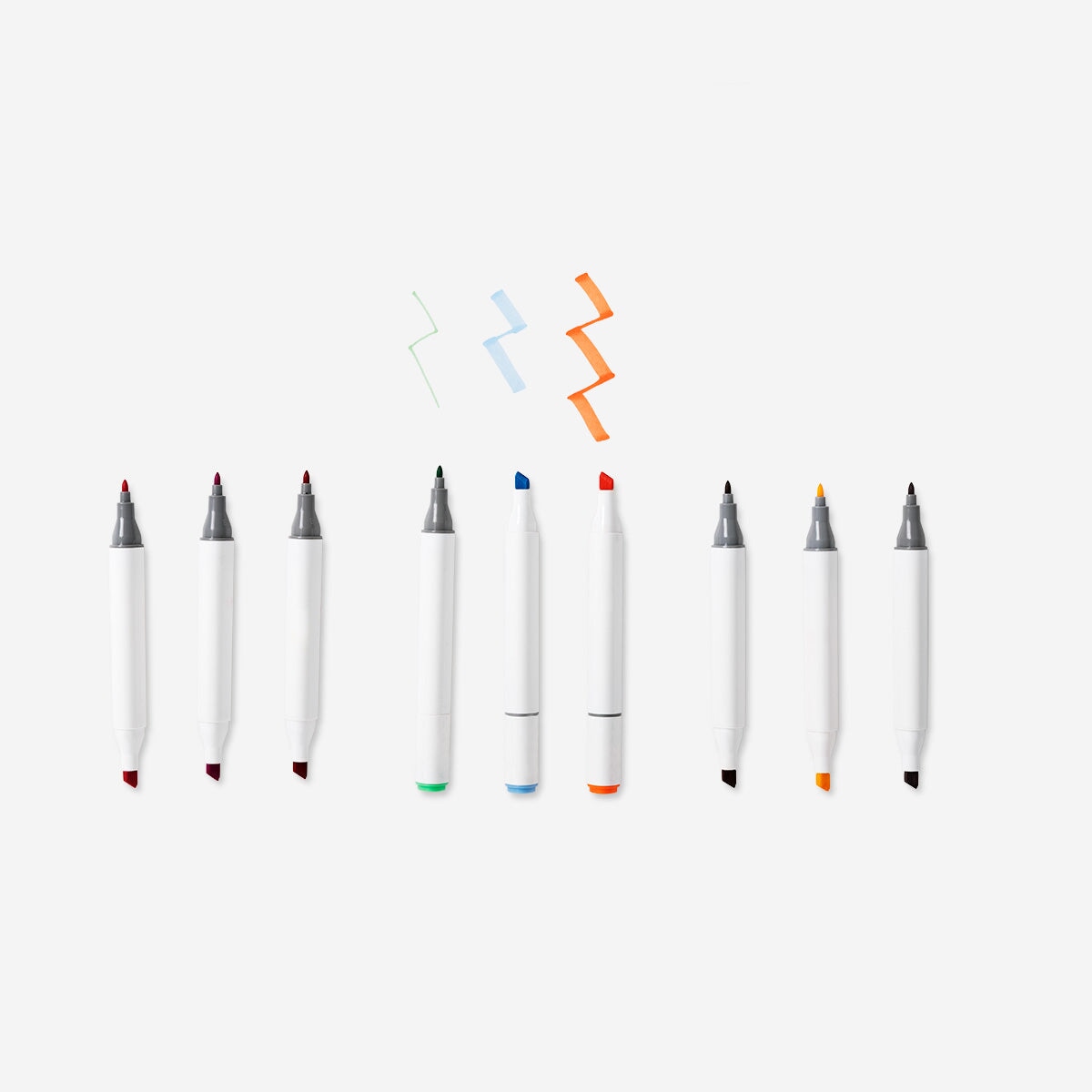 Coloured Twin Markers Set – 12 Dual Tip Art Markers | Flying Tiger ...